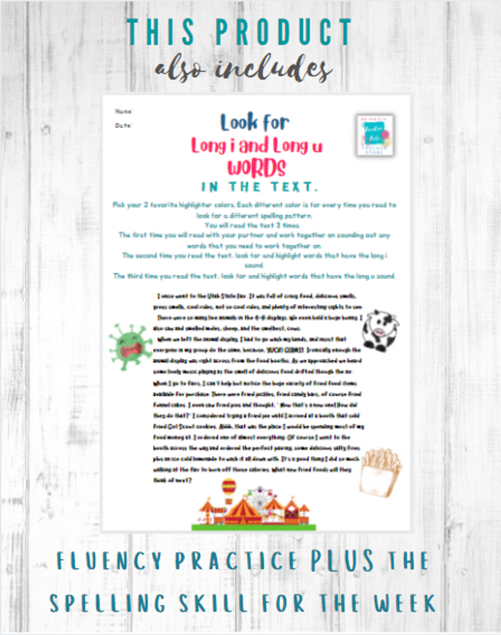 3rd Grade Weekly Spelling Routine-Long u and Long i