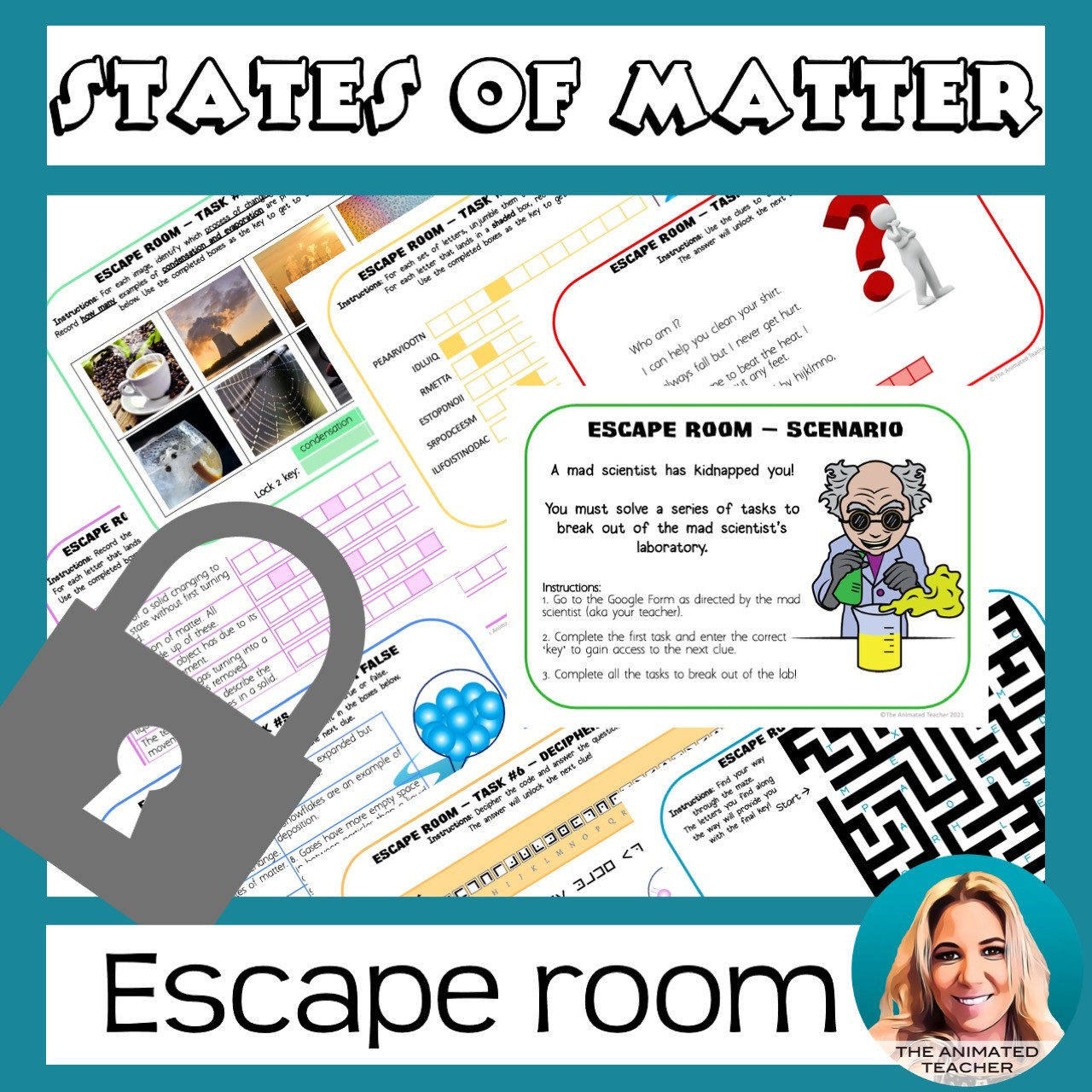 States of matter digital escape room