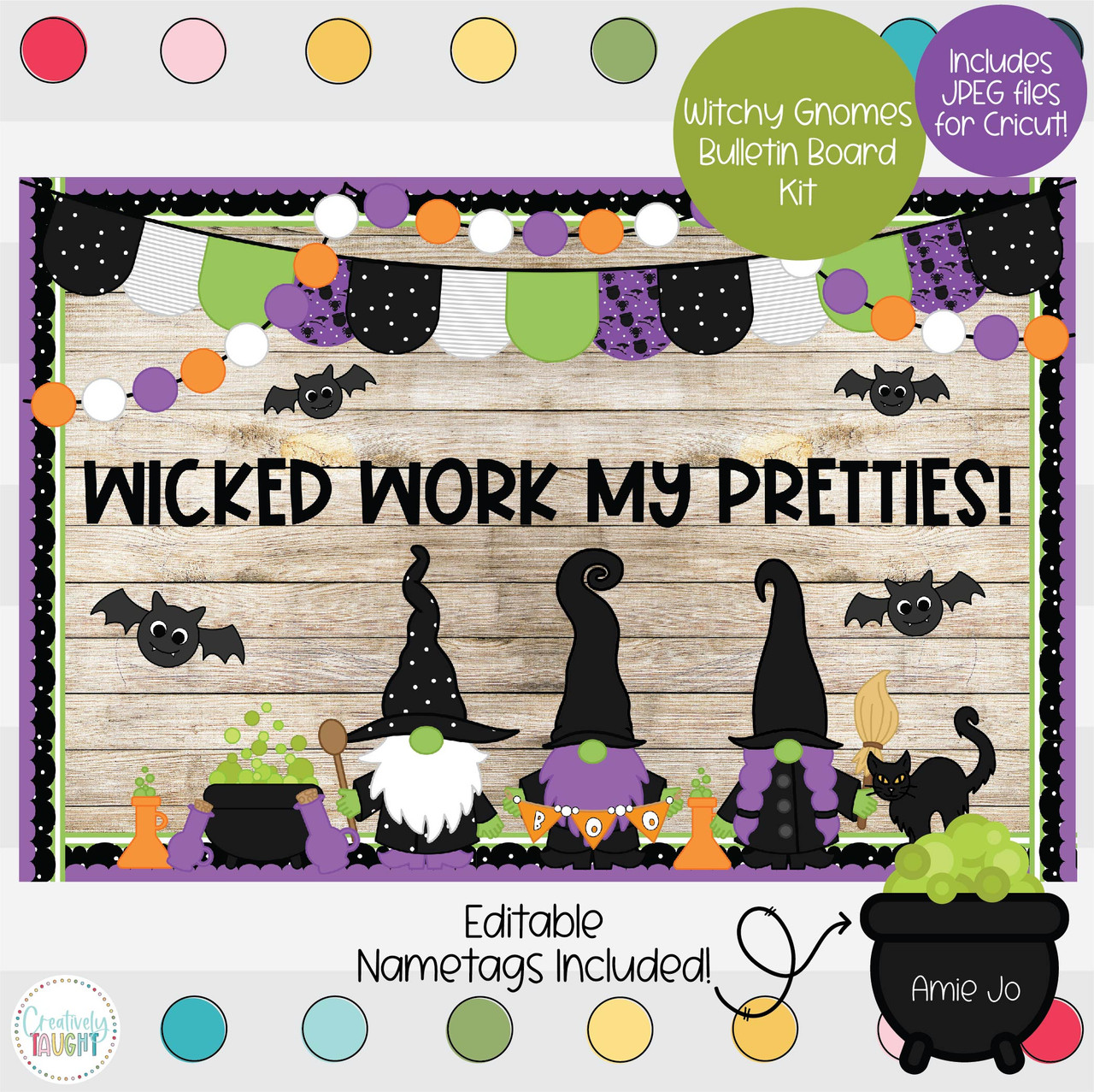 Halloween Witch Gnomes - Halloween - October Bulletin Board Kit