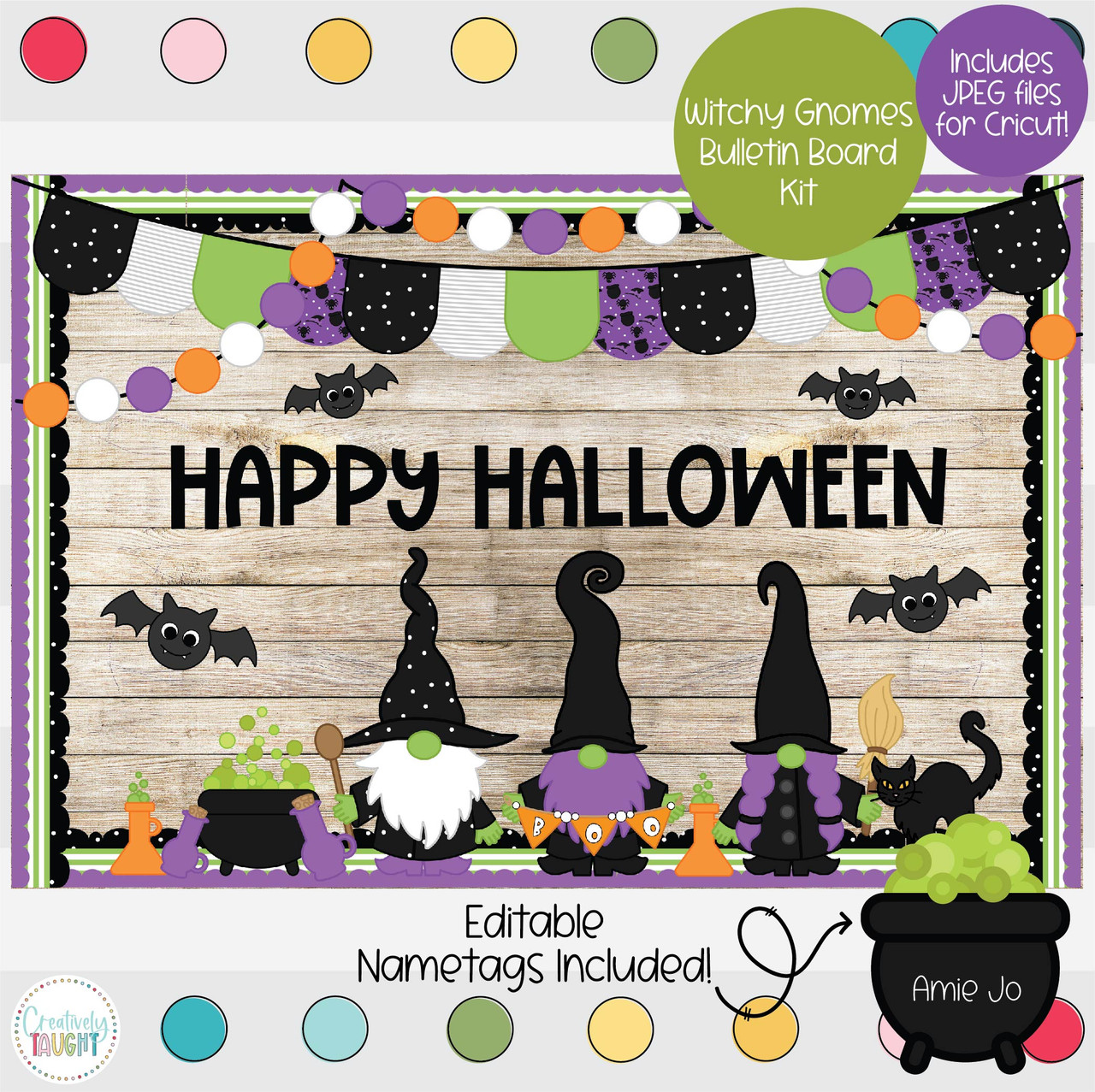 Halloween Witch Gnomes - Halloween - October Bulletin Board Kit