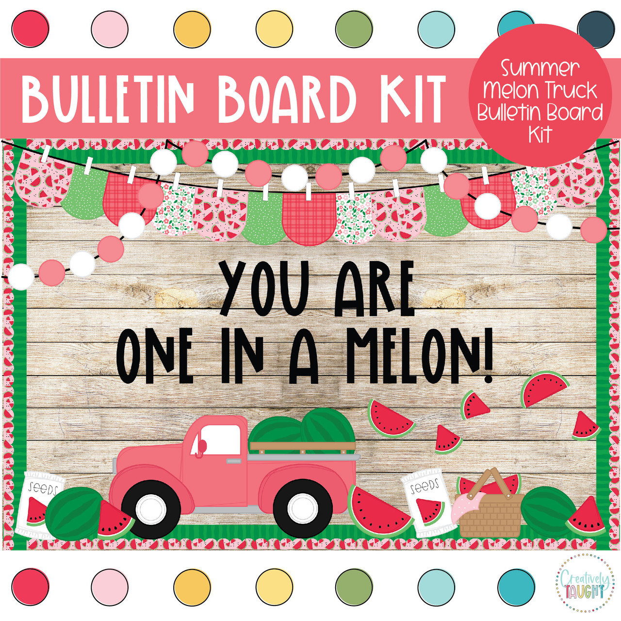Watermelon Decorations Summer Watermelon Bulletin Board Set Watermelon ...