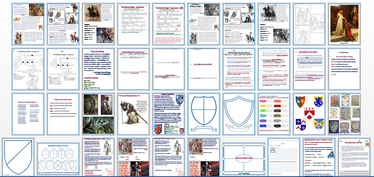 Becoming a Medieval Knight and Chivalry + Assessments - Amped Up Learning