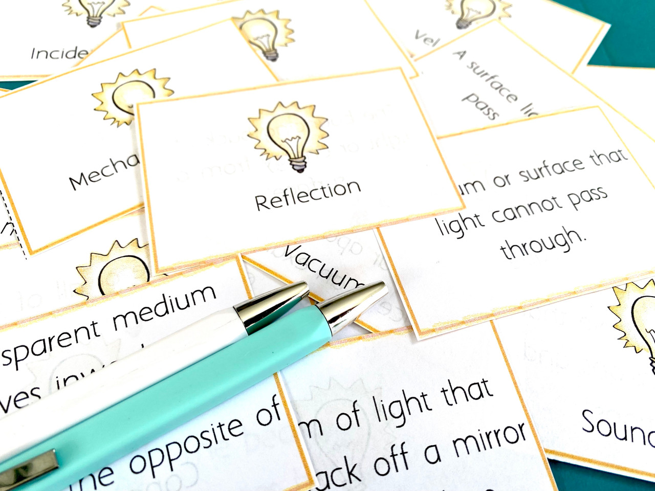 Light & Waves self marking quiz & flashcards