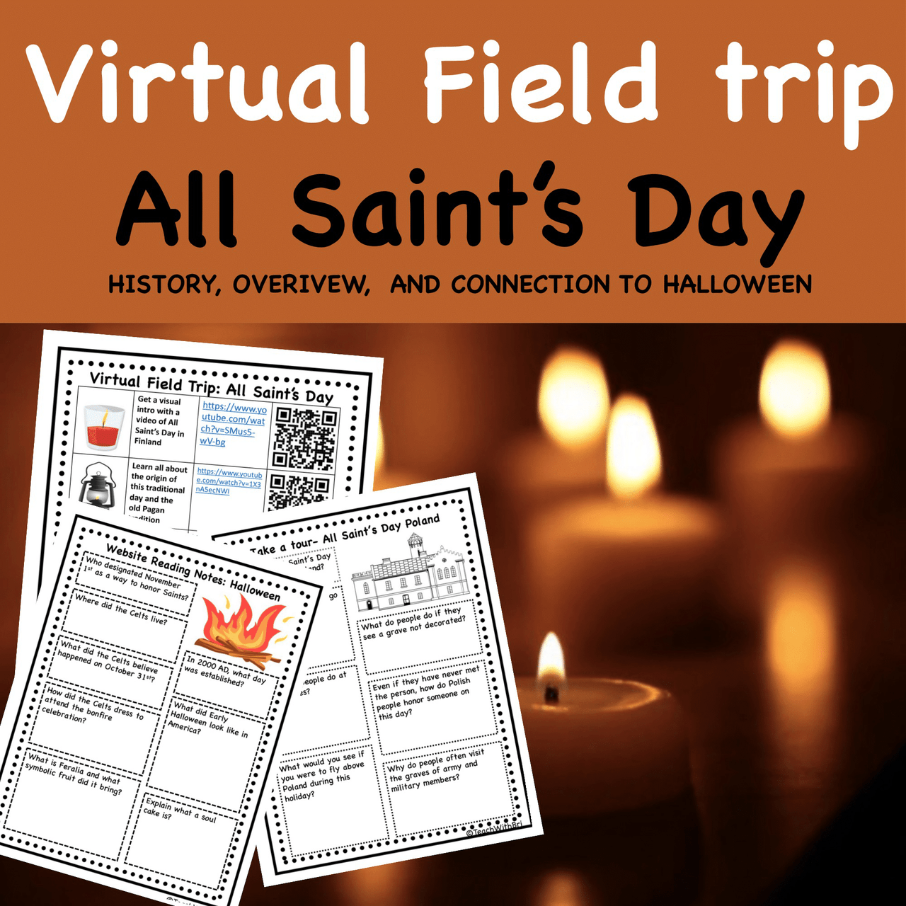 Halloween Virtual Field Trip Discount Bundle for Middle and High School