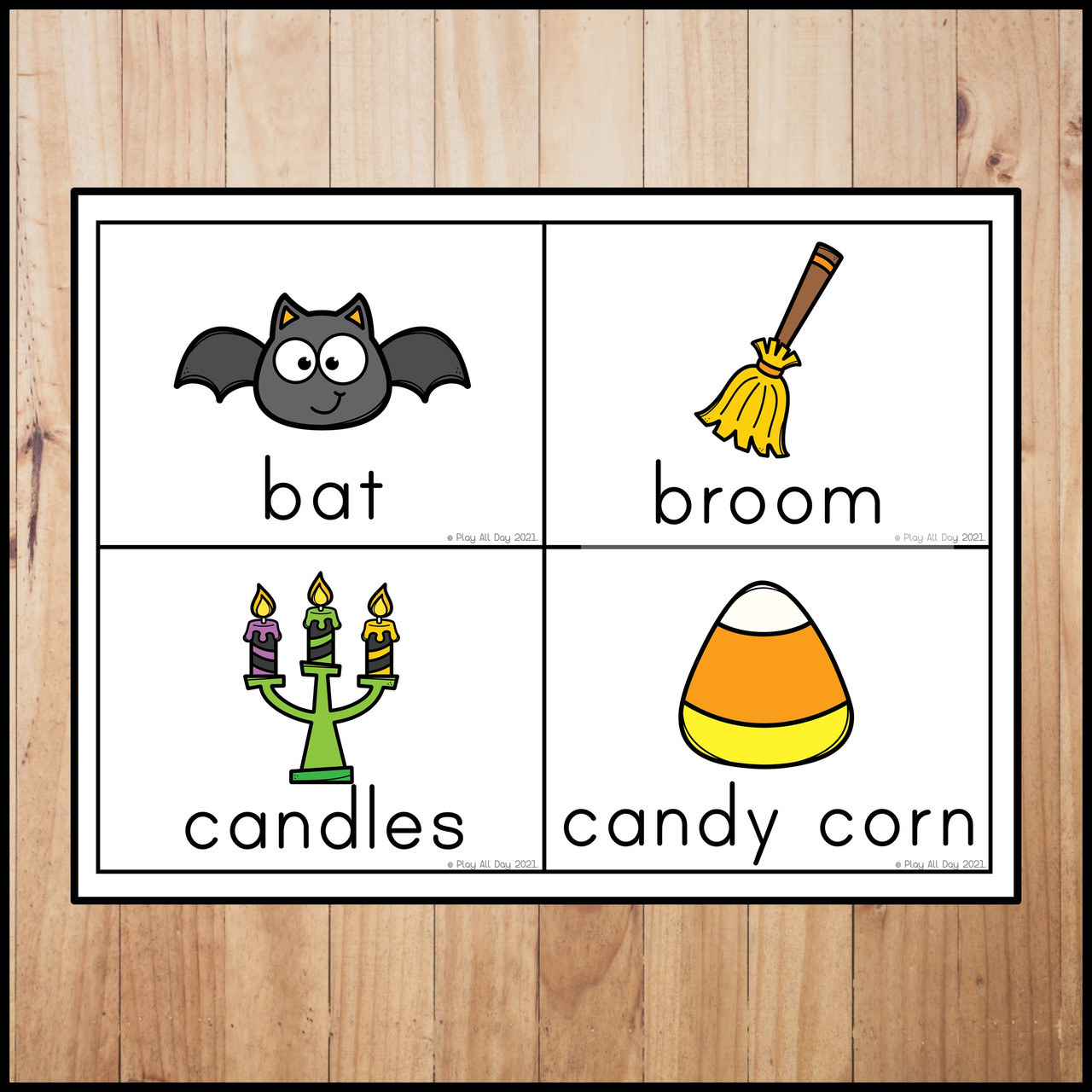HALLOWEEN Themed Vocabulary Cards - Amped Up Learning