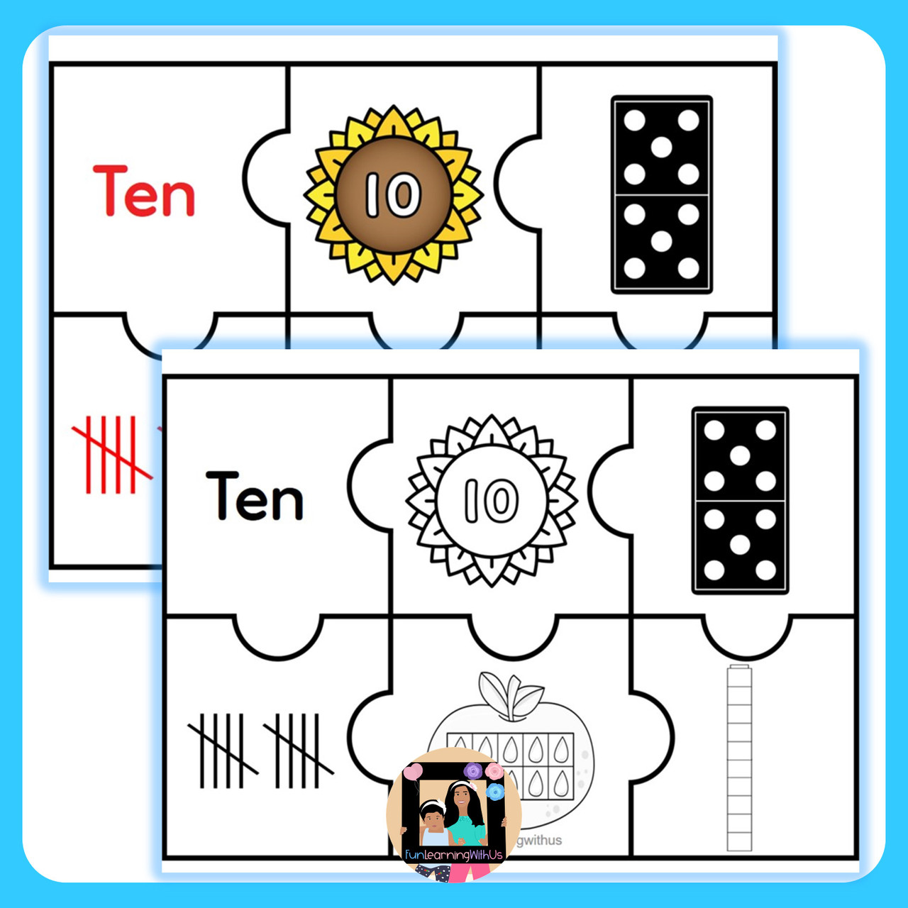 Subitizing Number Sense Math Puzzles (1-20) | Kindergarten Number ...