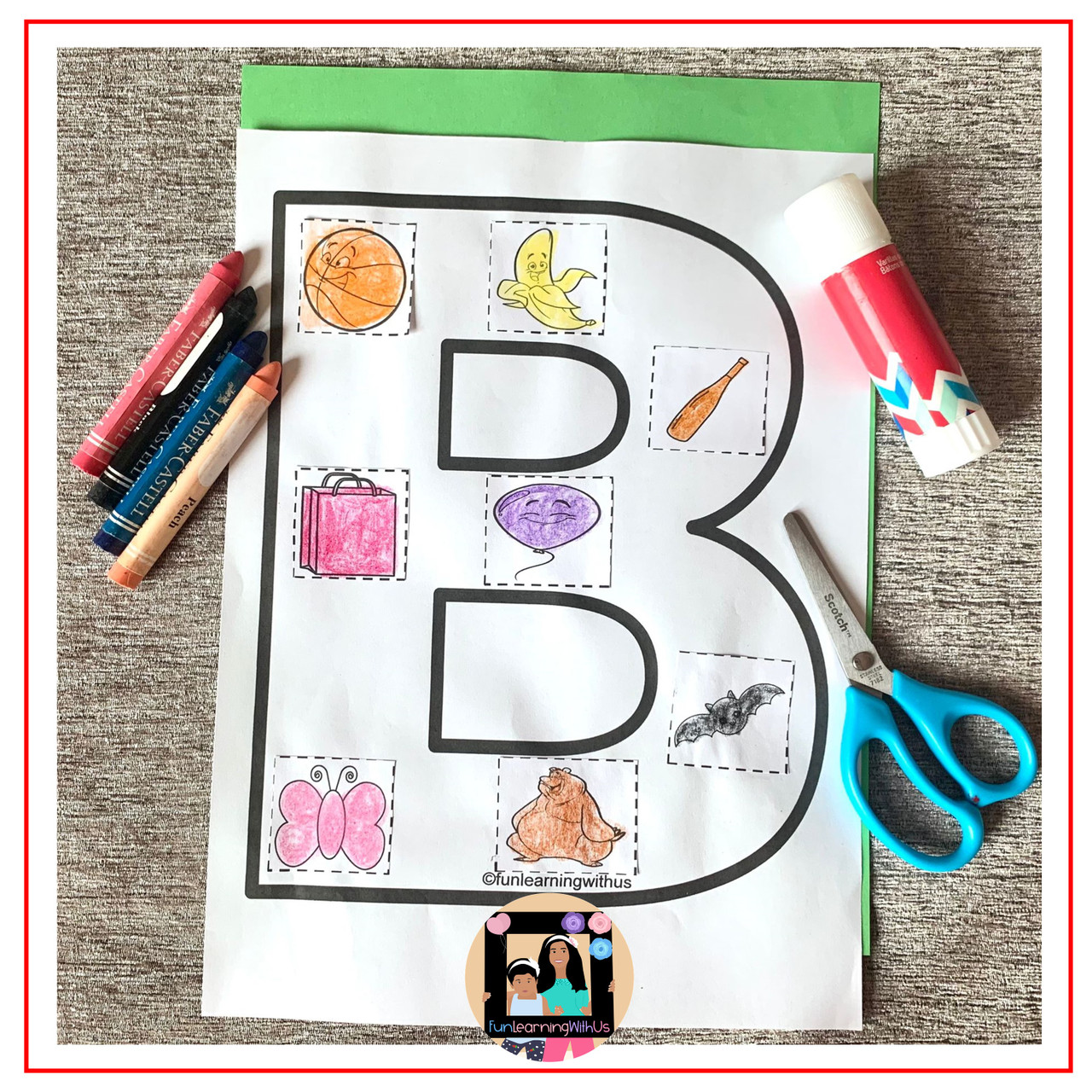 Alphabet Coloring Activity Beginning A-Z Letter Sound Practice