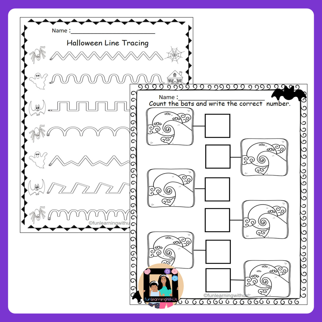 Halloween Pre-K Pack| Halloween Theme Worksheets| Seasonal Printables
