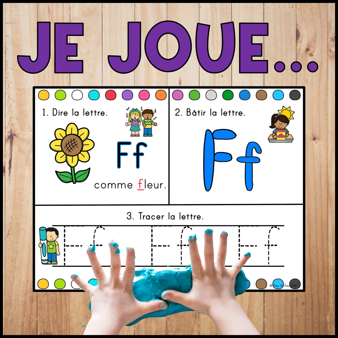 FRENCH Alphabet Dough Mats | Cartes de pâte à modeller – L’ALPHABET ...