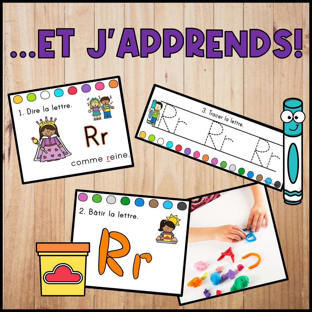 FRENCH Alphabet Dough Mats | Cartes de pâte à modeller – L’ALPHABET ...