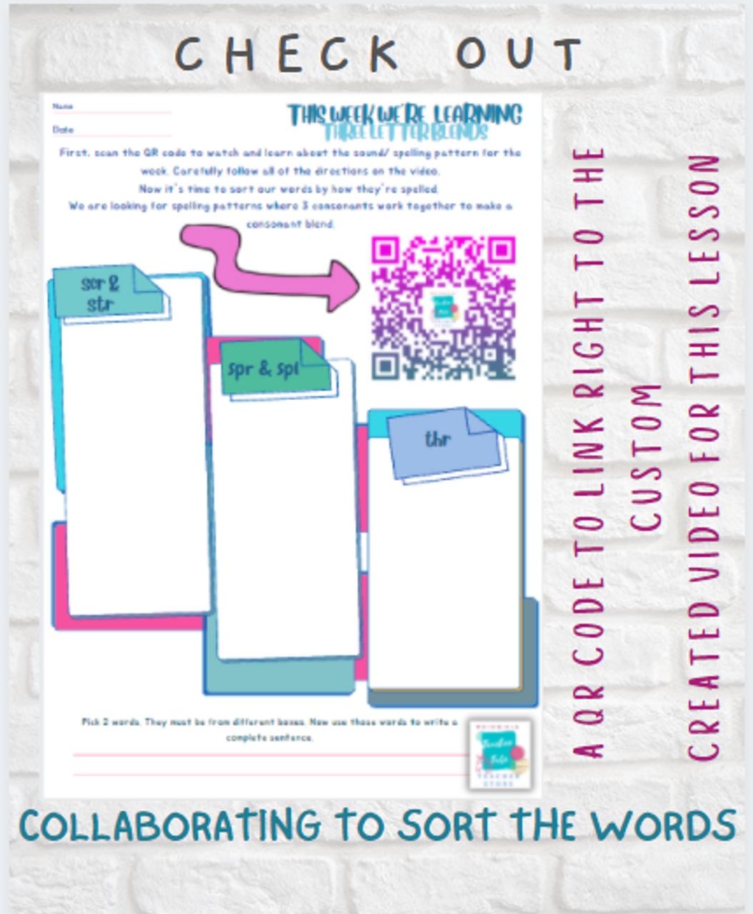3rd Grade Weekly Spelling Routine-3 Letter Blends