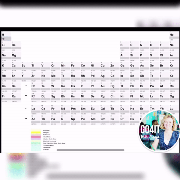 Google Sheets™ – Periodic Table of Elements Practice | Self-Checking