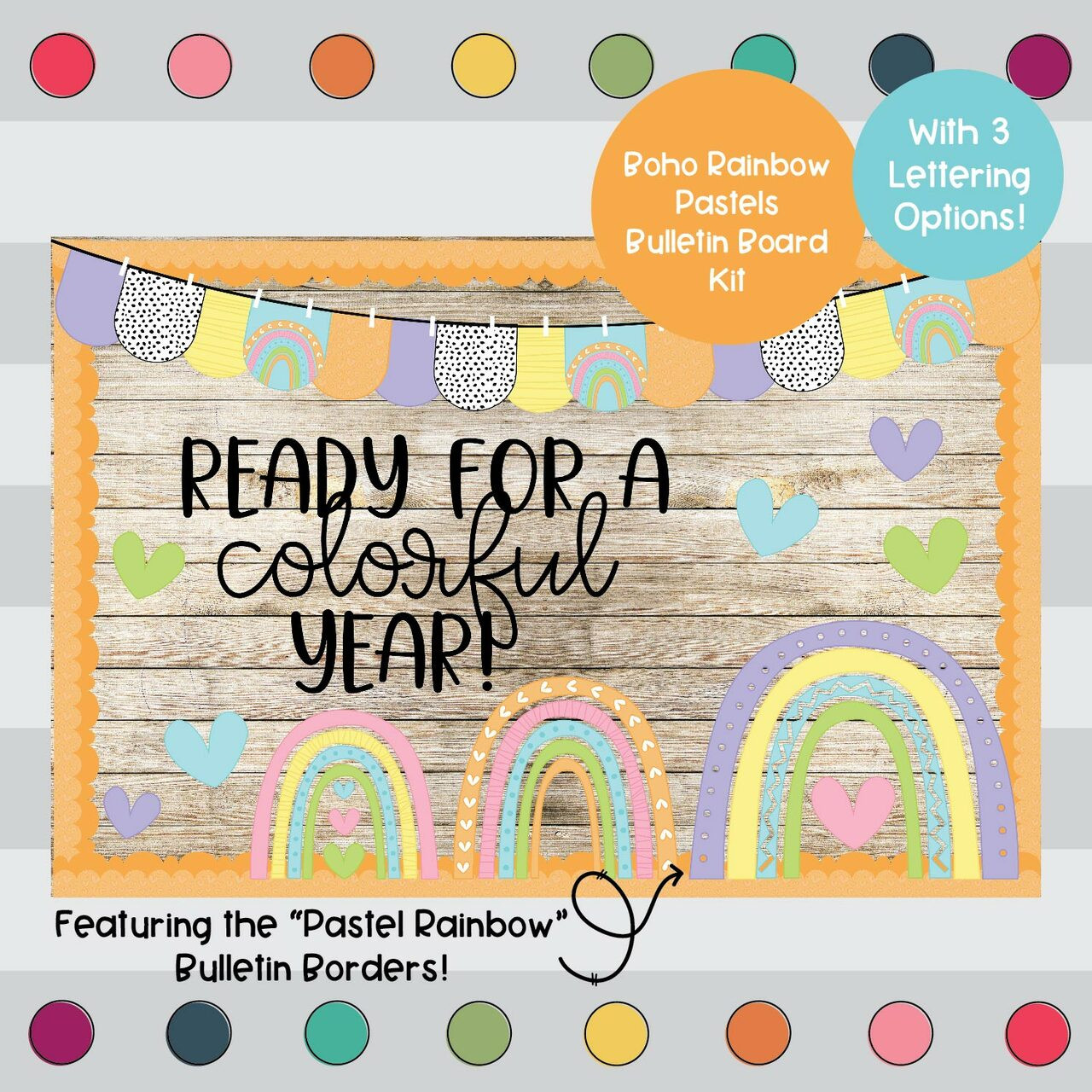 Boho Rainbow Bulletin Kit Bundle