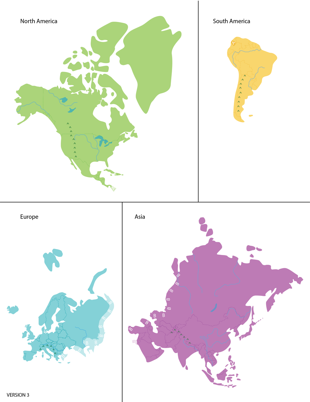 World Map Cut and Paste the Continents to Make a Map | Geography ...