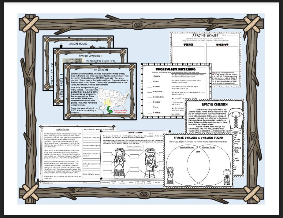 Apache Activity Pack - Native Americans - Amped Up Learning