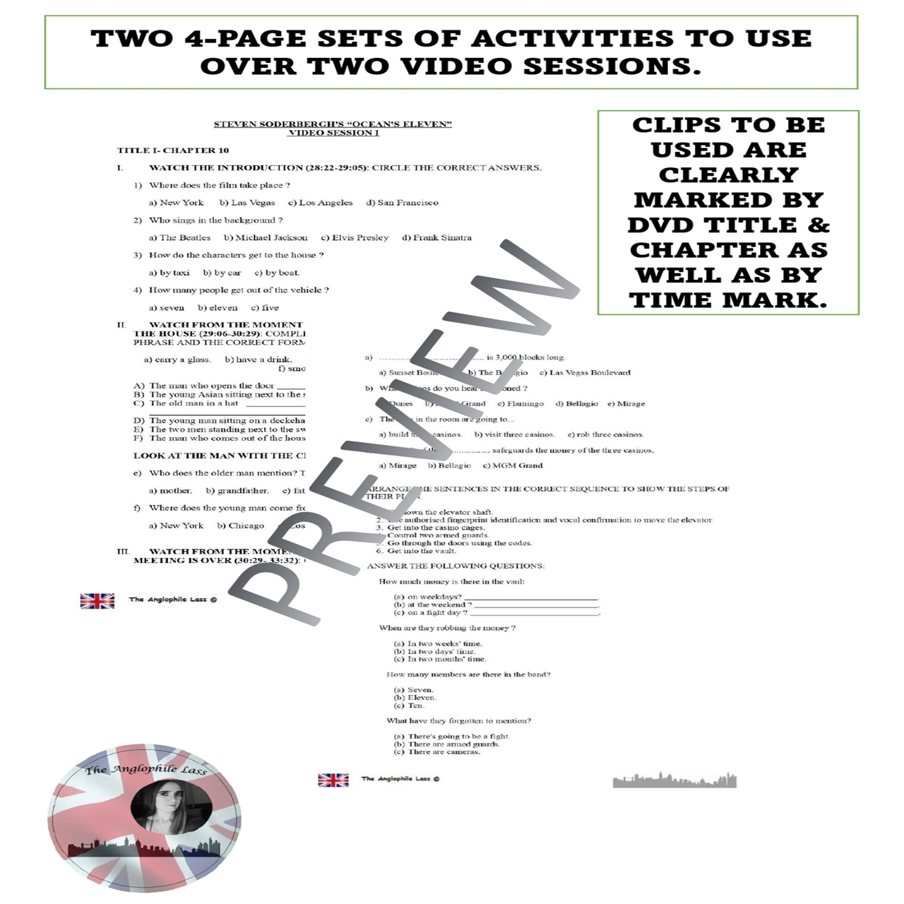 Movie worksheets | Grammar and Vocabulary Practice | - Amped Up Learning