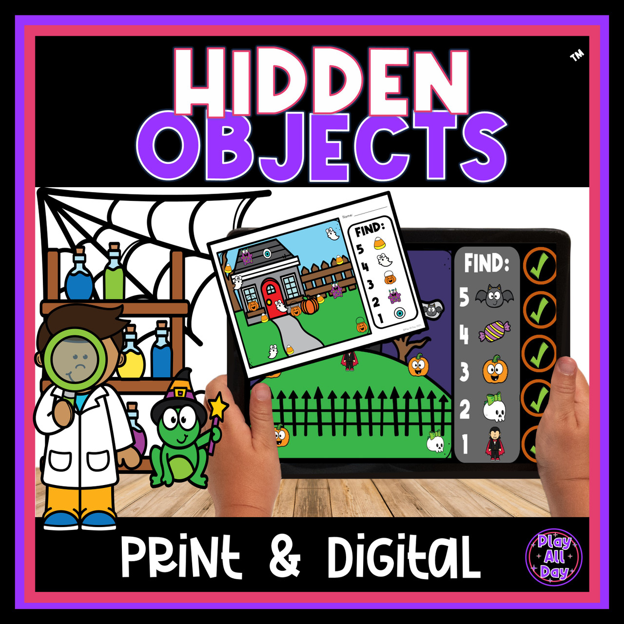 Halloween Hidden Objects | Visual Perception Activities | Print and Digital