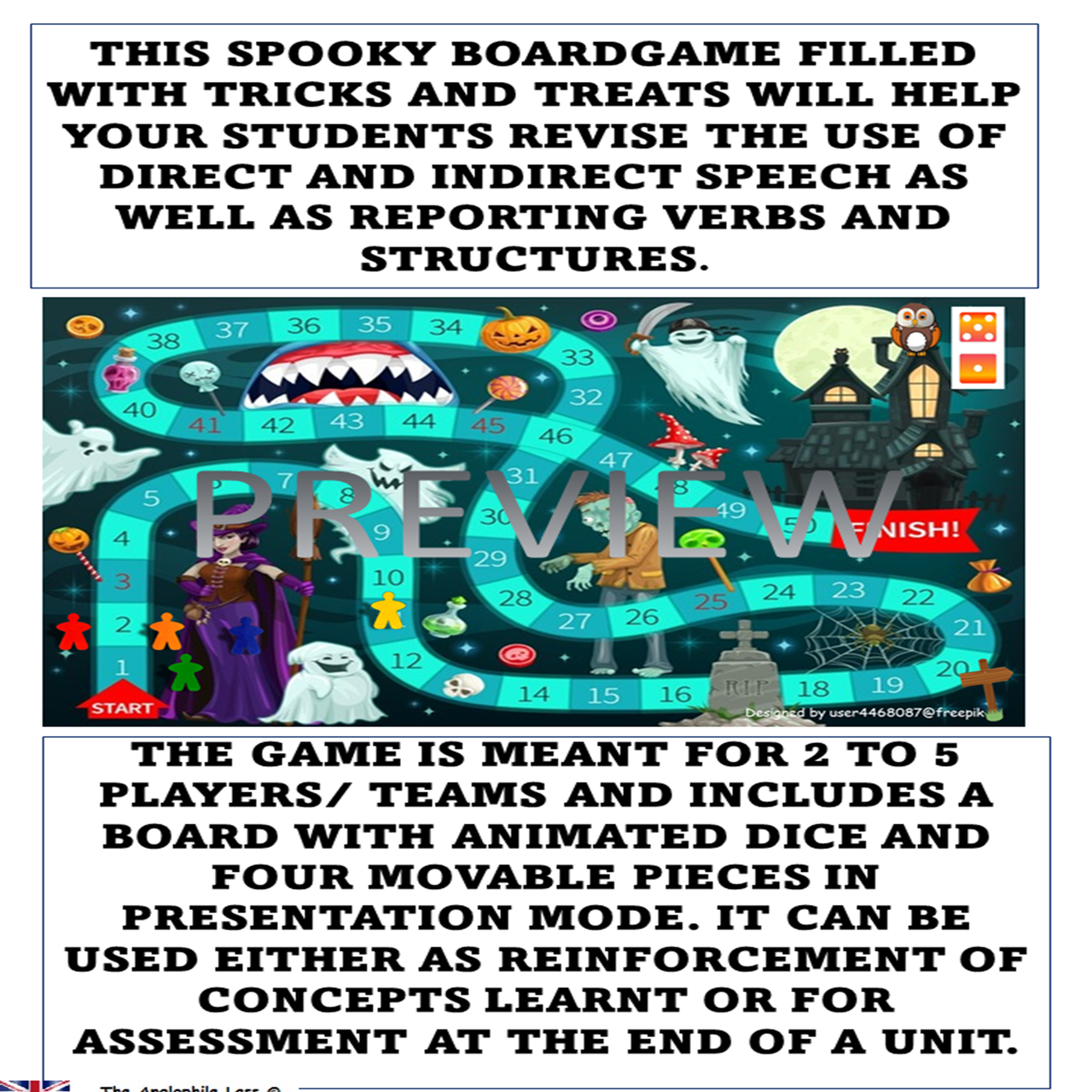 ELA Halloween game | Direct and indirect speech