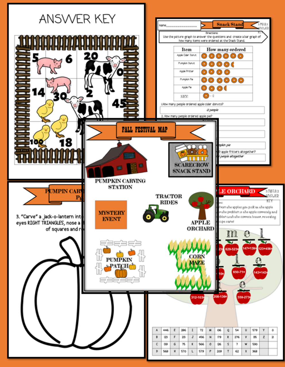 Fall Fun Math and Writing Bundle - Amped Up Learning