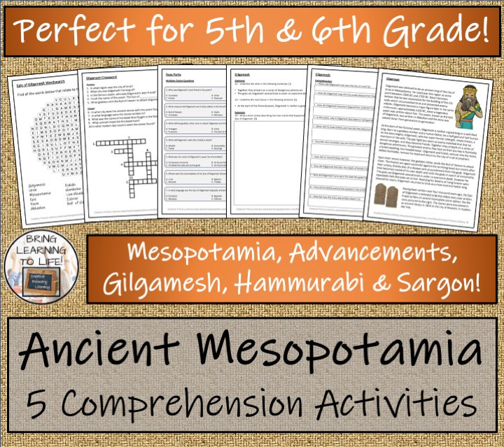 Ancient Mesopotamia Close Reading Comprehension Bundle | 5th Grade ...