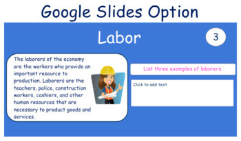 Basic Economic Concepts Task Cards Elementary, Google Slides Printable ...