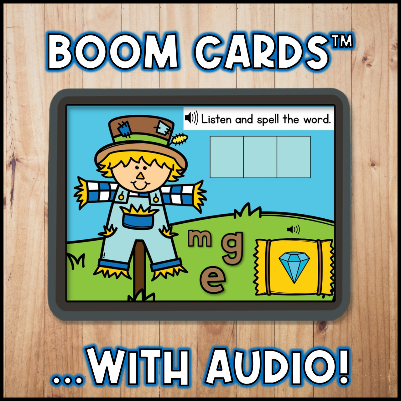 Fall CVC Short E Spelling Boom Cards™ - Amped Up Learning