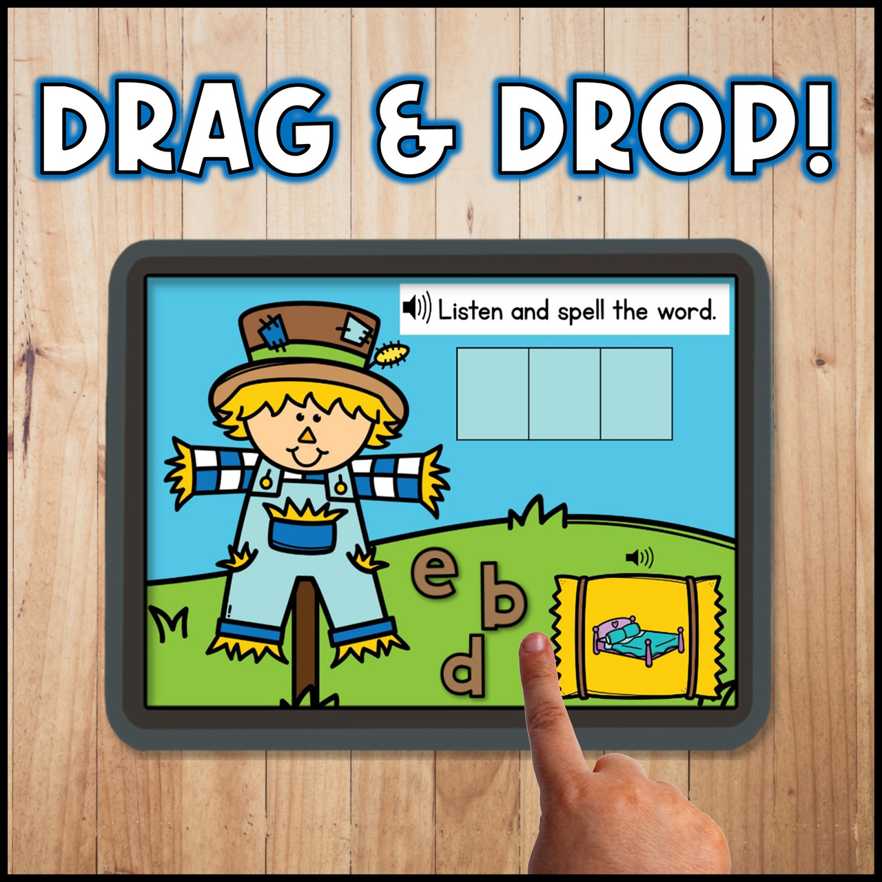 Fall CVC Short E Spelling Boom Cards™ - Amped Up Learning