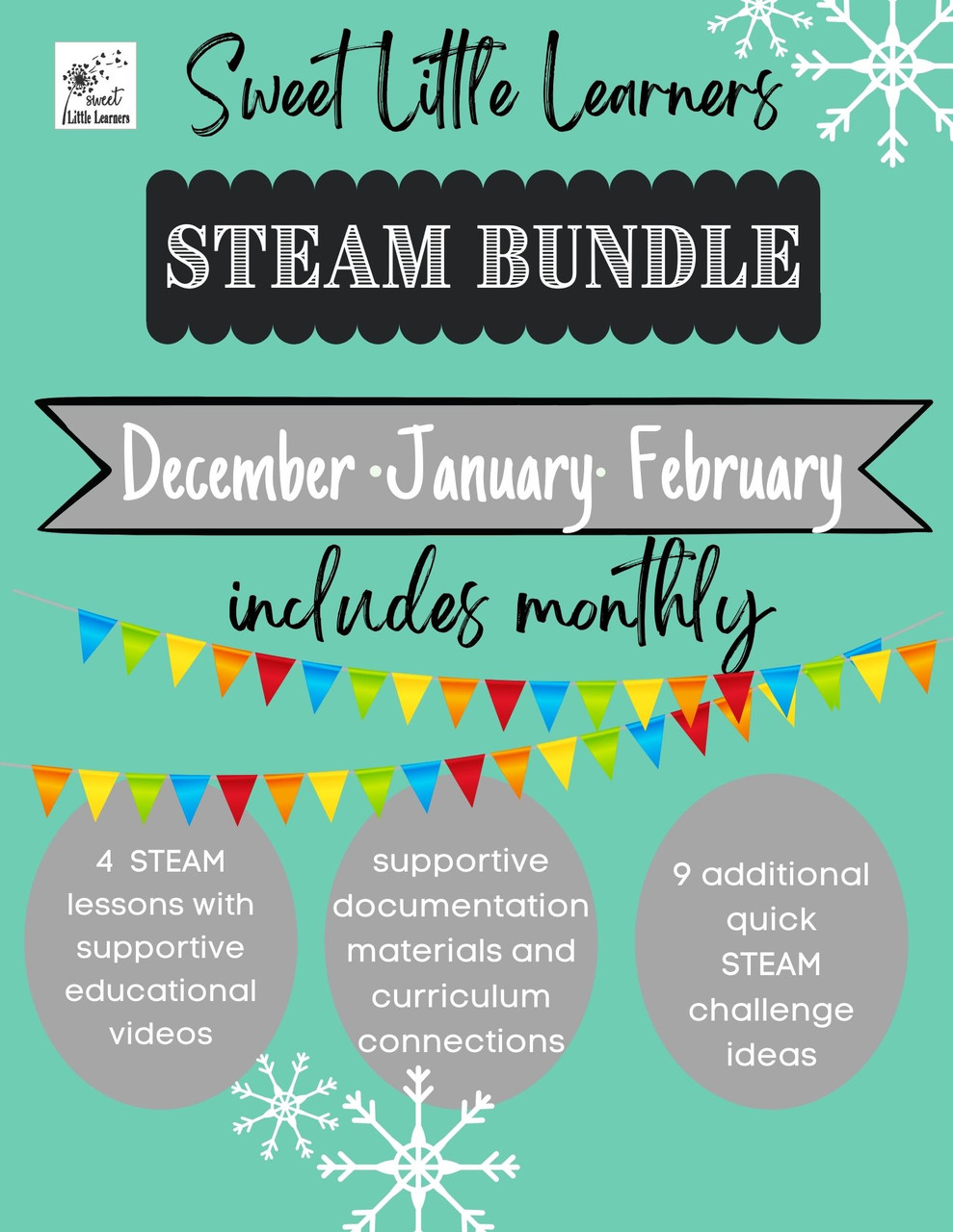 Winter STEAM Bundle, STEAM for little learners, STEAM lessons,