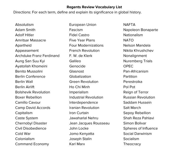 Global Regents Review, World History Review - Amped Up Learning