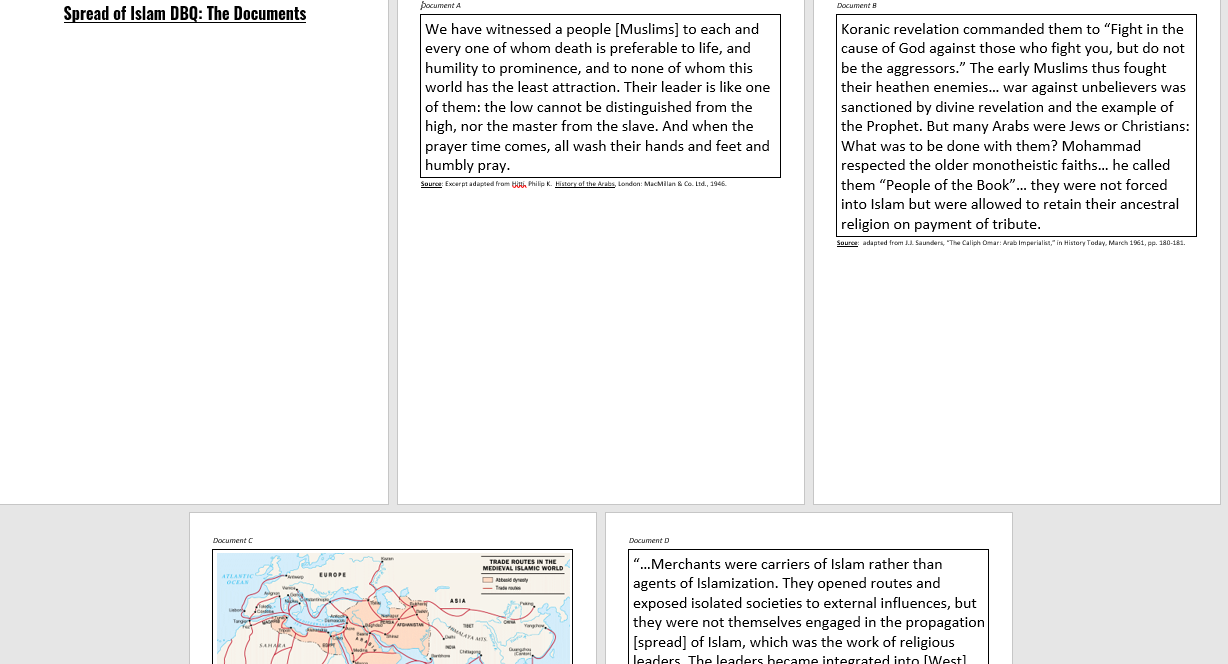 Spread of Islam DBQ - Amped Up Learning