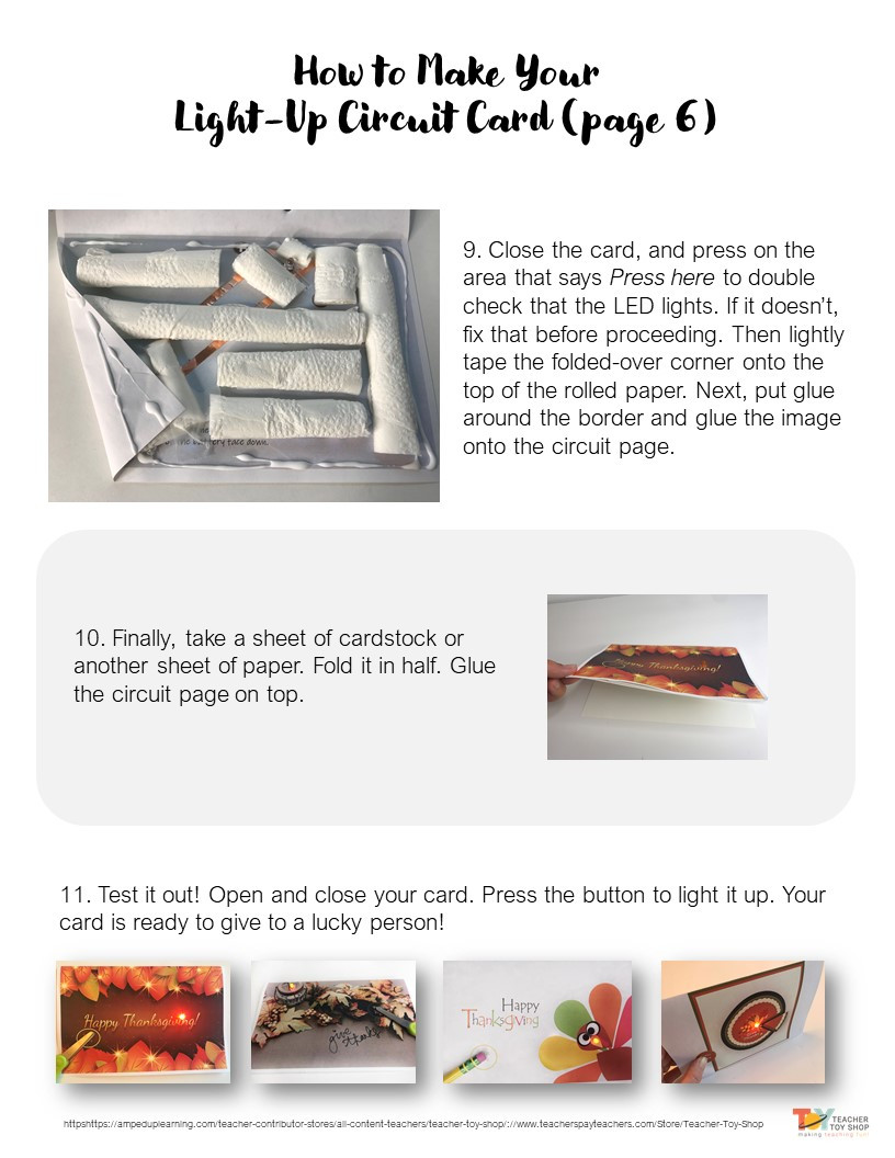 Thanksgiving STEM Electricity Paper Circuit Cards Activity | Circuits ...