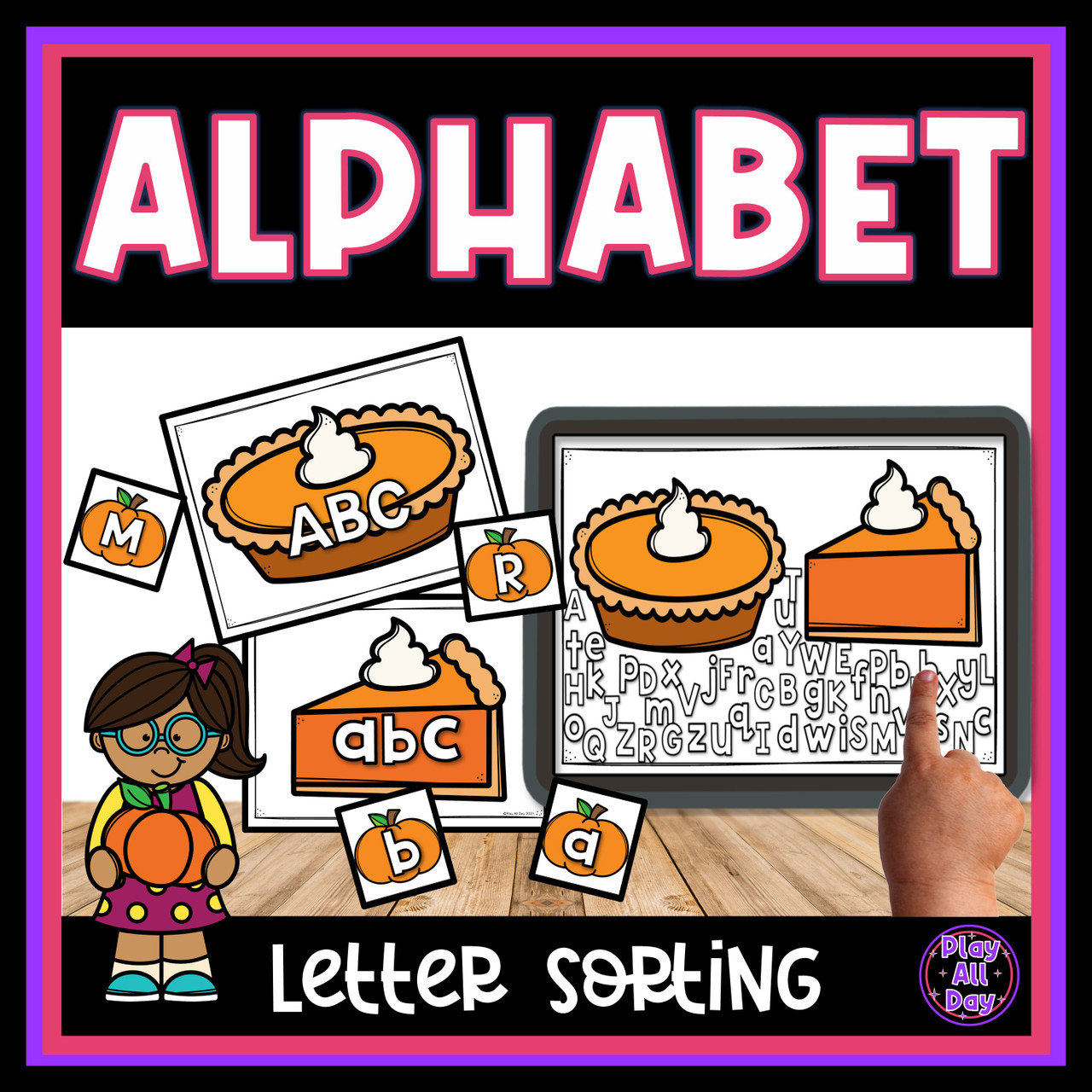 Pumpkin Pie Letter Sorting | Uppercase and Lowercase Letter Sorting ...