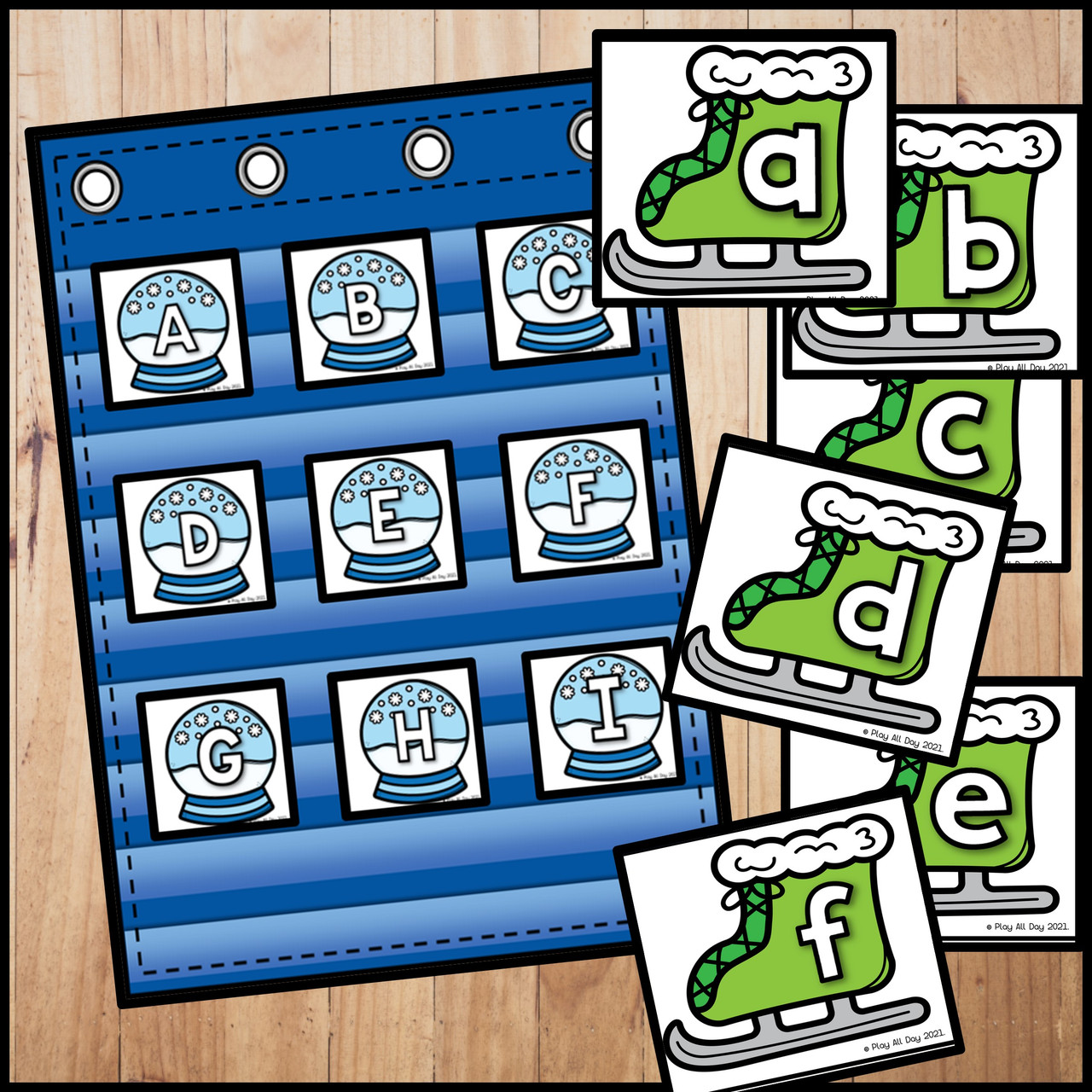 WINTER Hide & Seek | Pocket Chart Game | Letter and Number Recognition ...