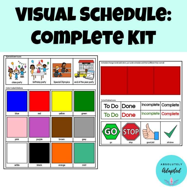 Visual Schedule COMPLETE Set for Autism and Special Education