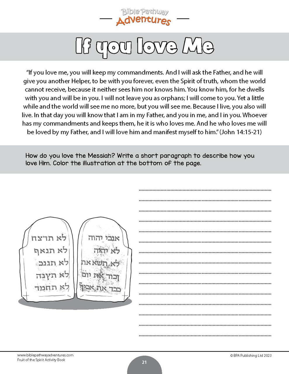 Fruit of the Spirit Activity Book