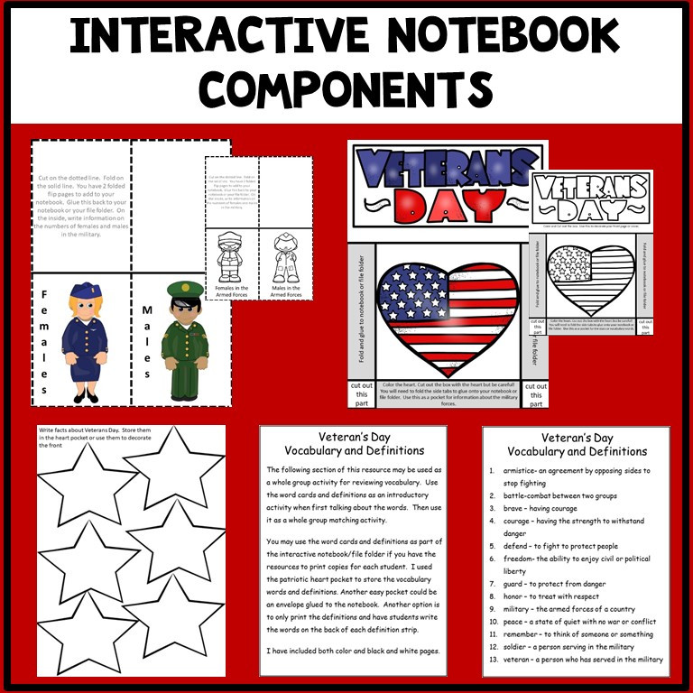Veterans Day Activity - Interactive Notebook