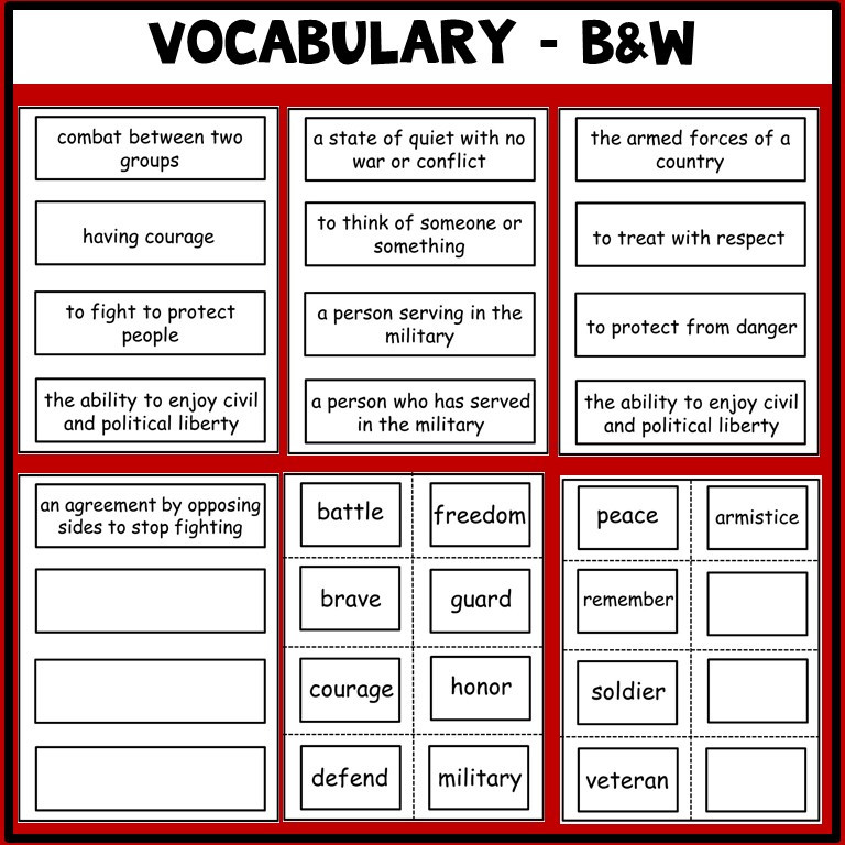 Veterans Day Activity - Interactive Notebook