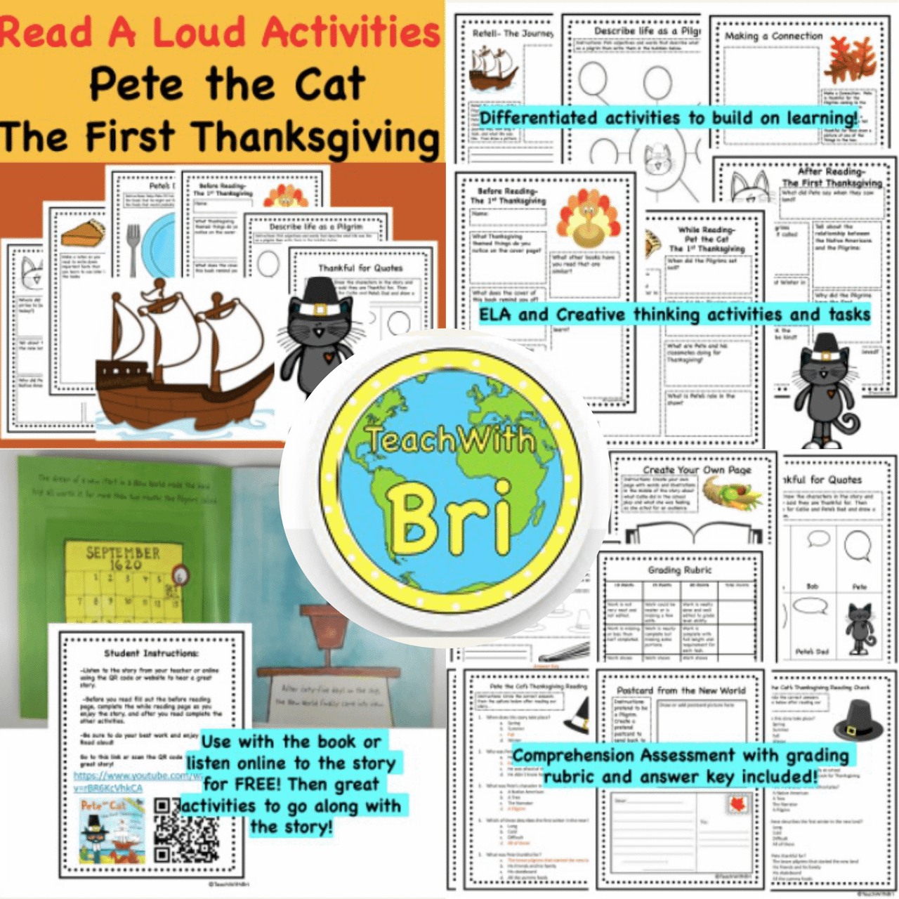 K - 2 Thanksgiving Bundle - Amped Up Learning
