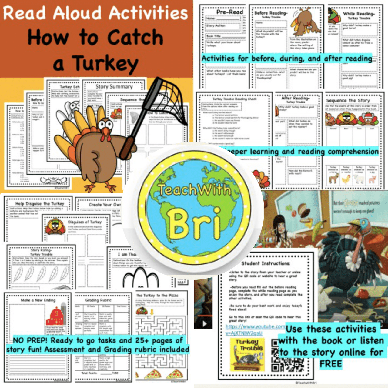 K - 2 Thanksgiving Bundle - Amped Up Learning