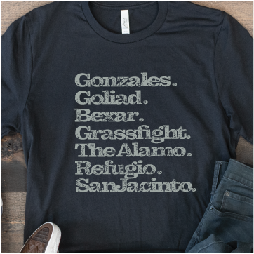 Texas Revolution Battles Shirt