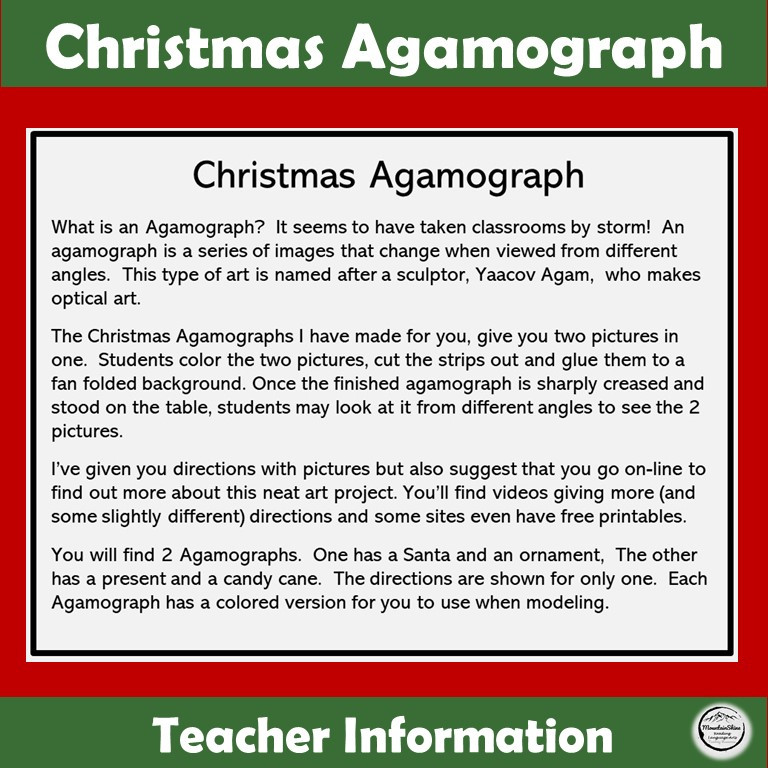 Christmas Art Activity - Agomograph