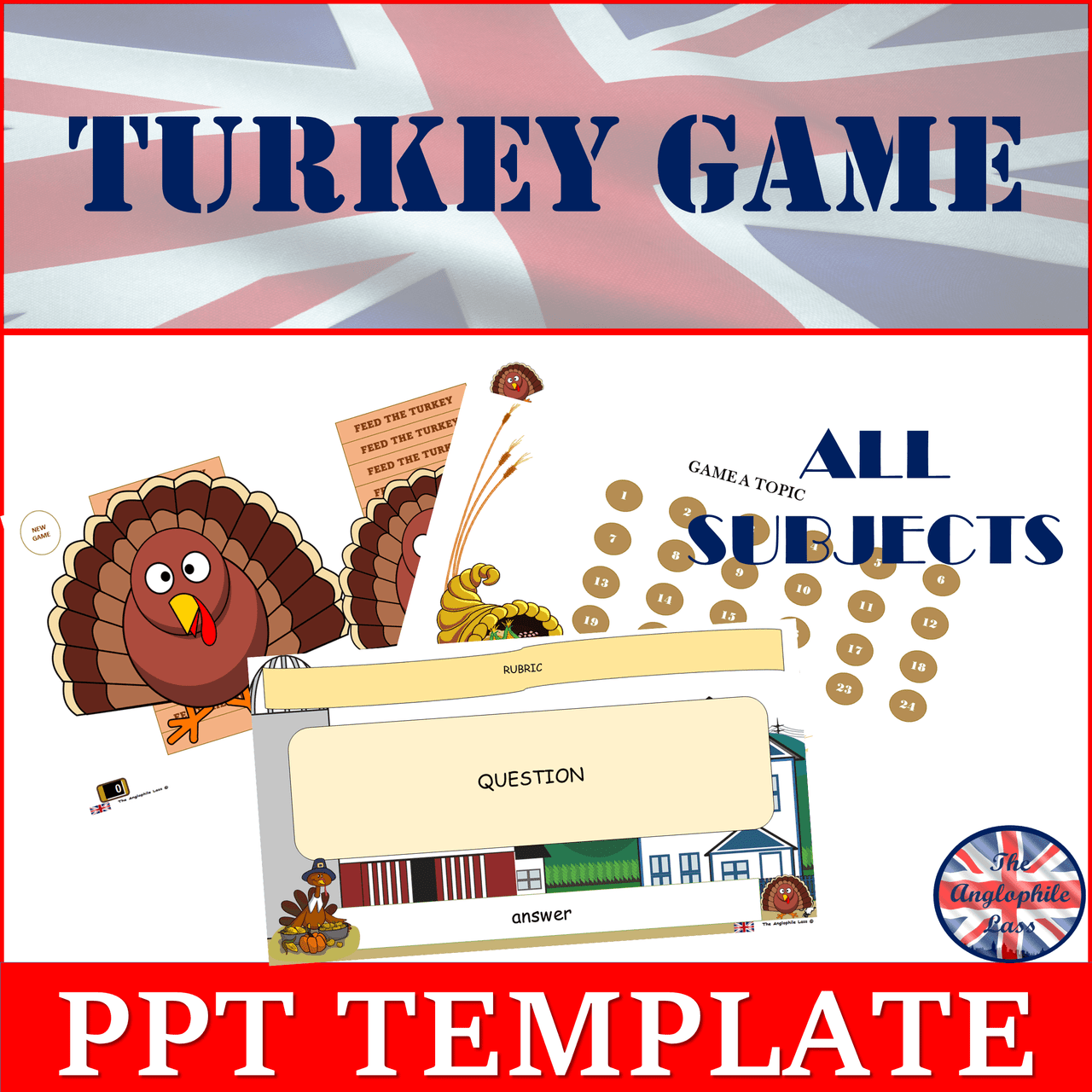 Turkey game | Thanksgiving quiz template | For all subjects | - Amped ...