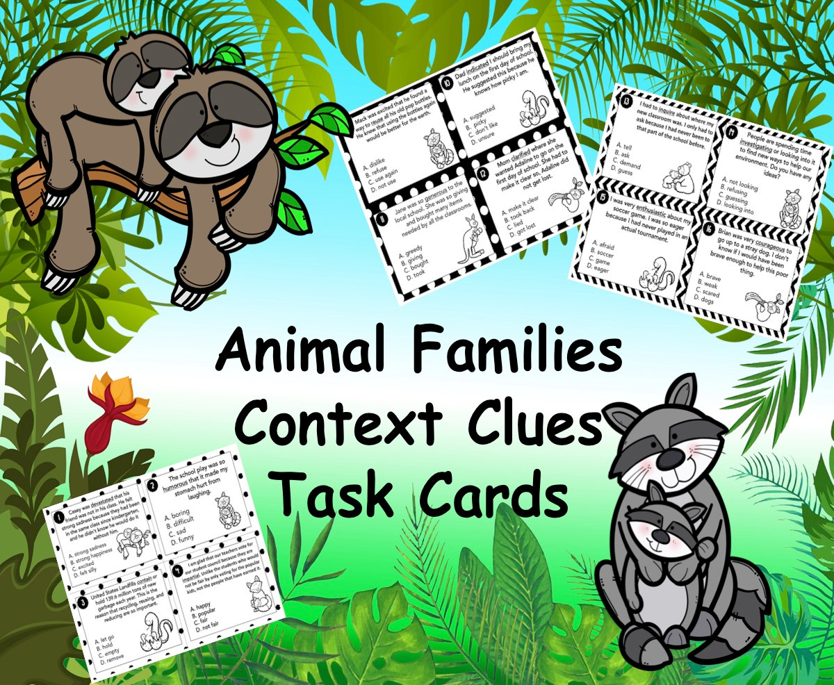 Context Clues Task Cards - Amped Up Learning