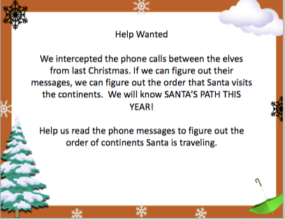 Continents- Tracking Santa - Amped Up Learning