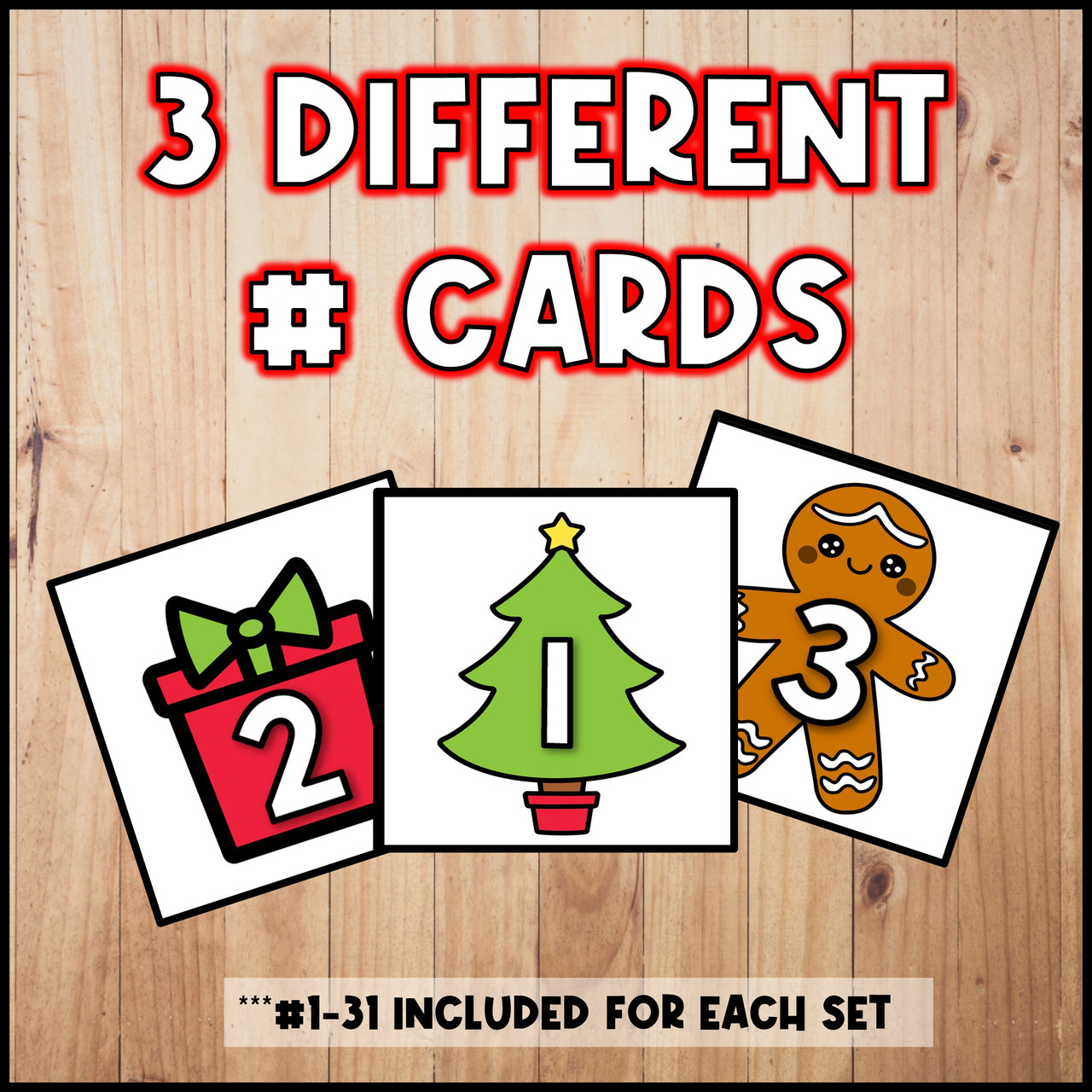 December Calendar Pieces and Numbers | French Version Included! - Amped ...