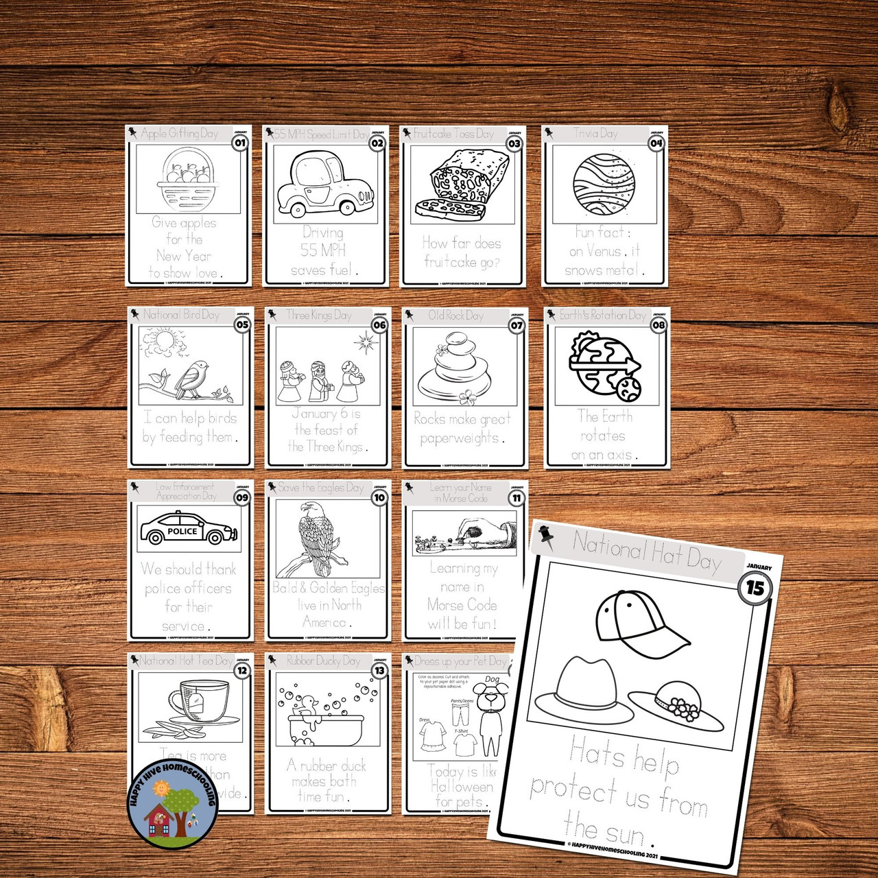 January Copywork Printables - Family Pack - Amped Up Learning