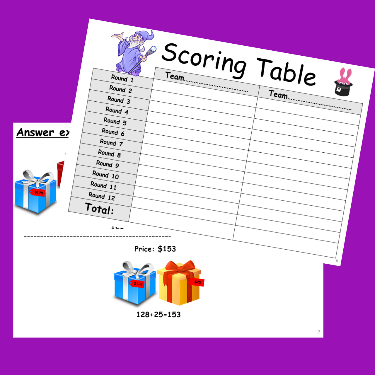 Christmas Math Game Magic Gift Challenge 2-digit & 3-digit Addition ...