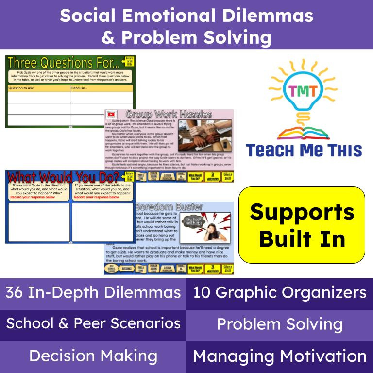 Social Emotional Learning Activities with Graphic Organizers