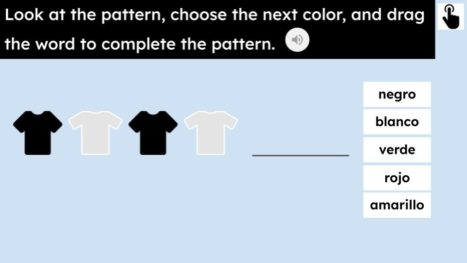 Los Colores (Shapes in Spanish) Patterns | Discrimination | Interactive ...