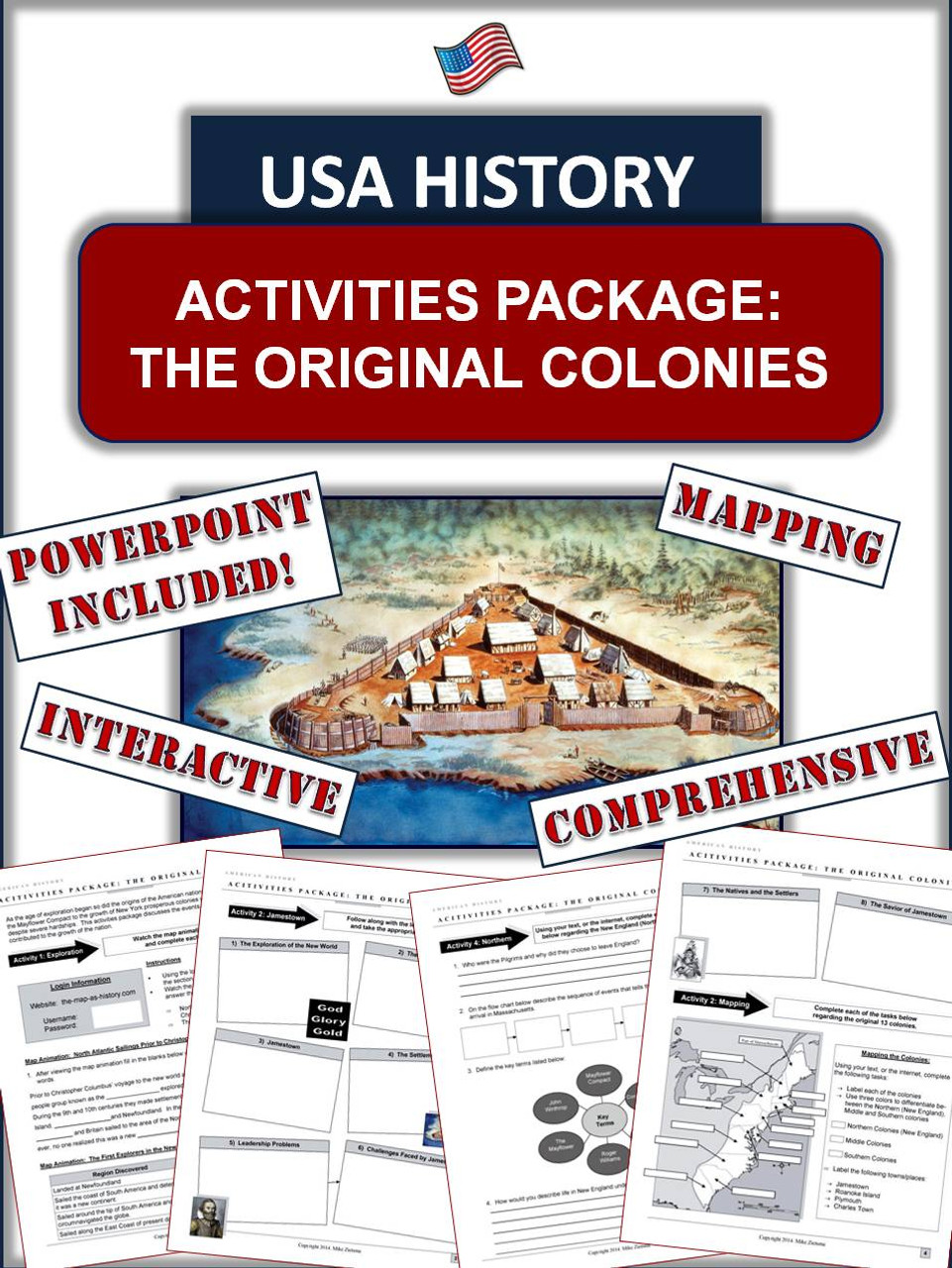 Thirteen Colonies Bundle - Over 75+ Pages/Slides of Activities and ...